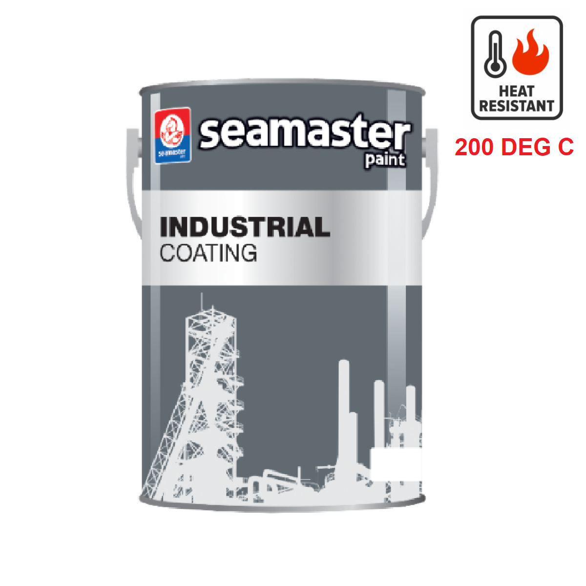 SEAMASTER Heat Resistance Paint 200 Degree Celsius ALUMINIUM 6003 5L