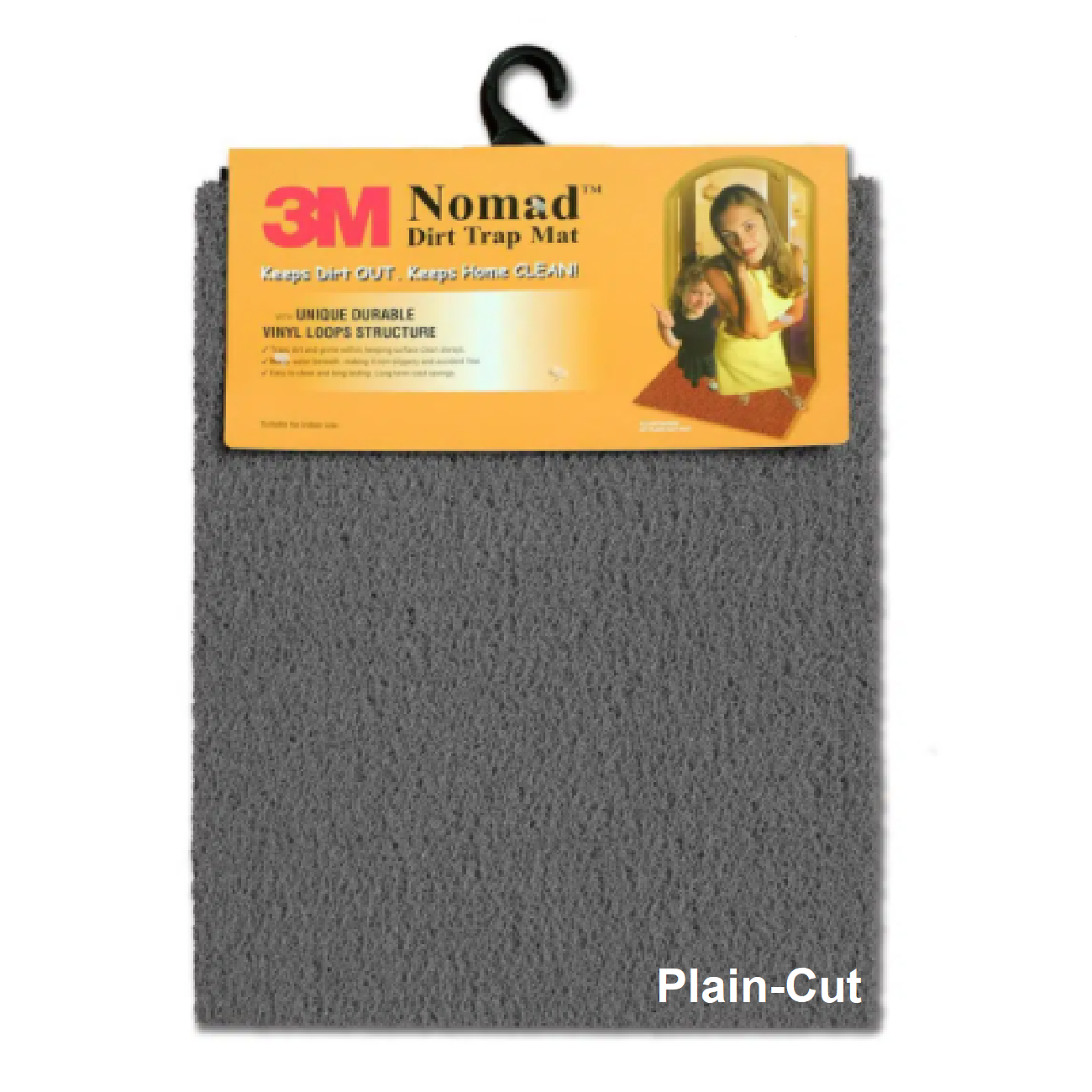 3M Nomad 450MM X 600MM Dirt Trap Mat Plain Cut GREY