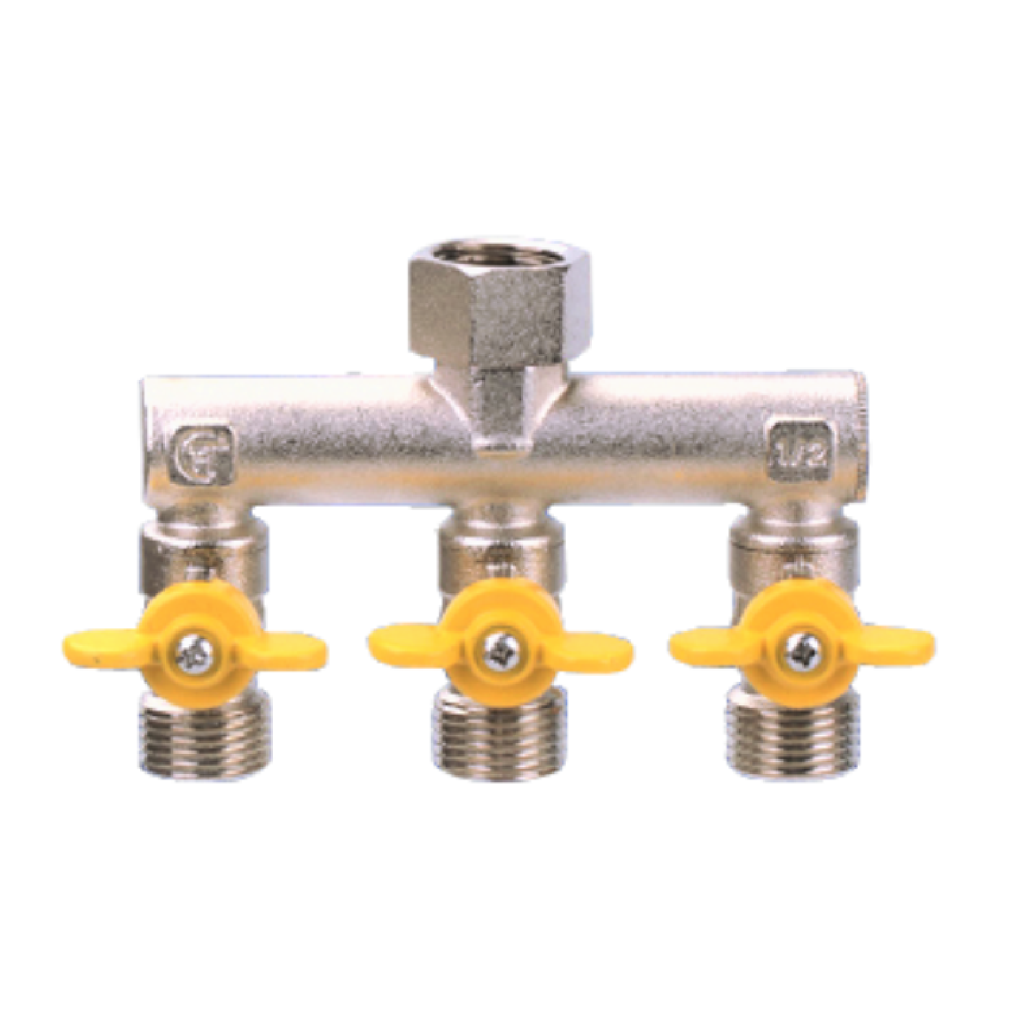 Husky 1/2" Chrome Plated TRIPLE SWITCH BALL VALVE A38-TSFBV
