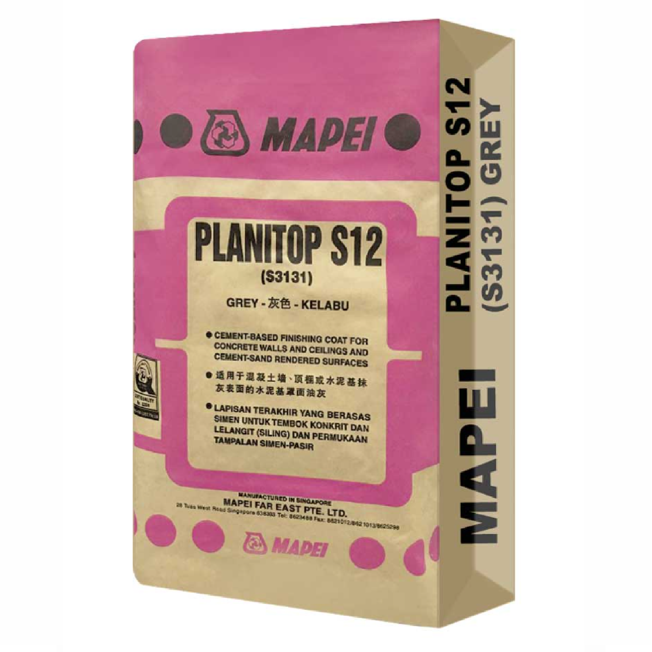 MAPEI PLANITOP S12 Grey FINISHING COATING Cement 20KG