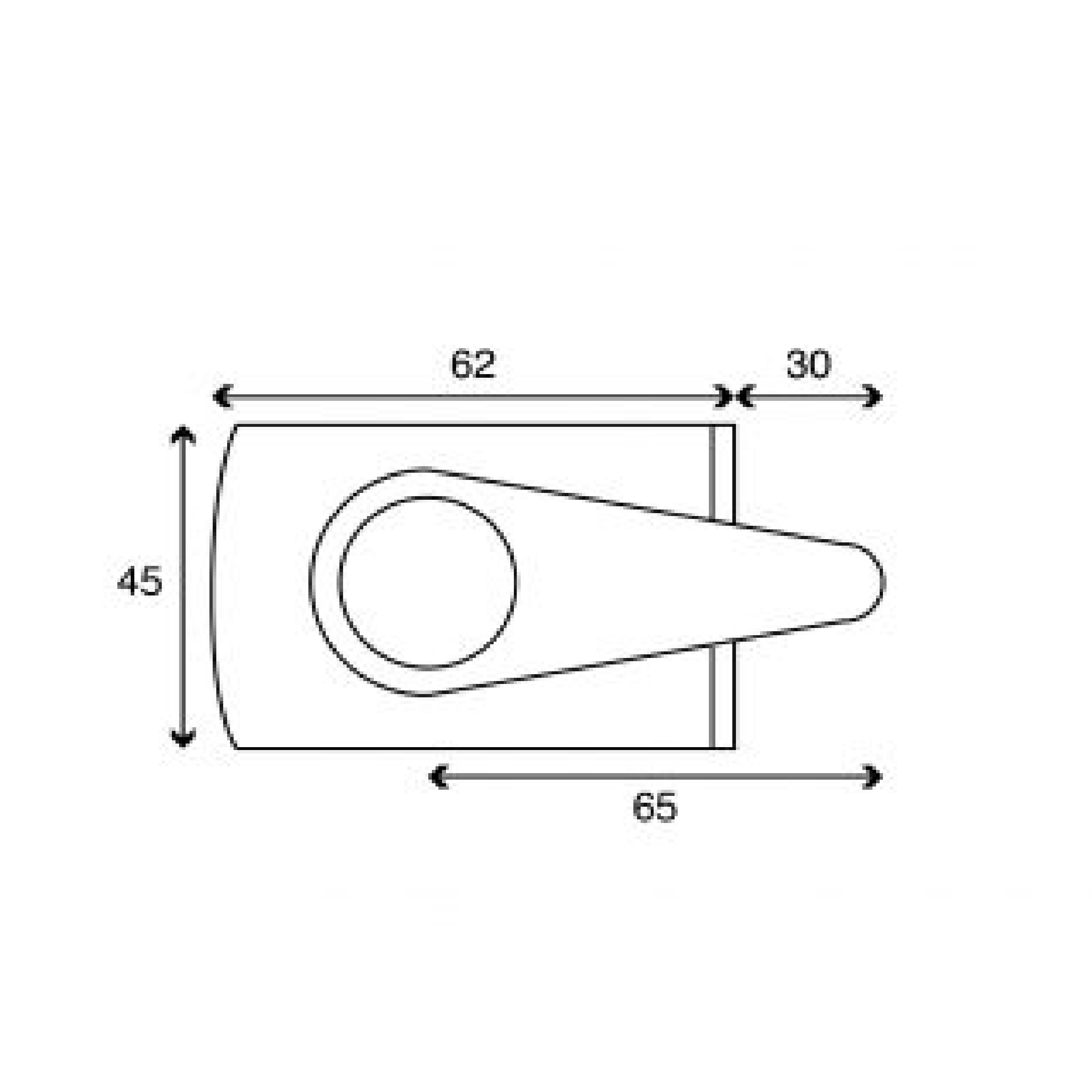 Rowell GL-624 Bathroom Lockset GLASS TO WALL