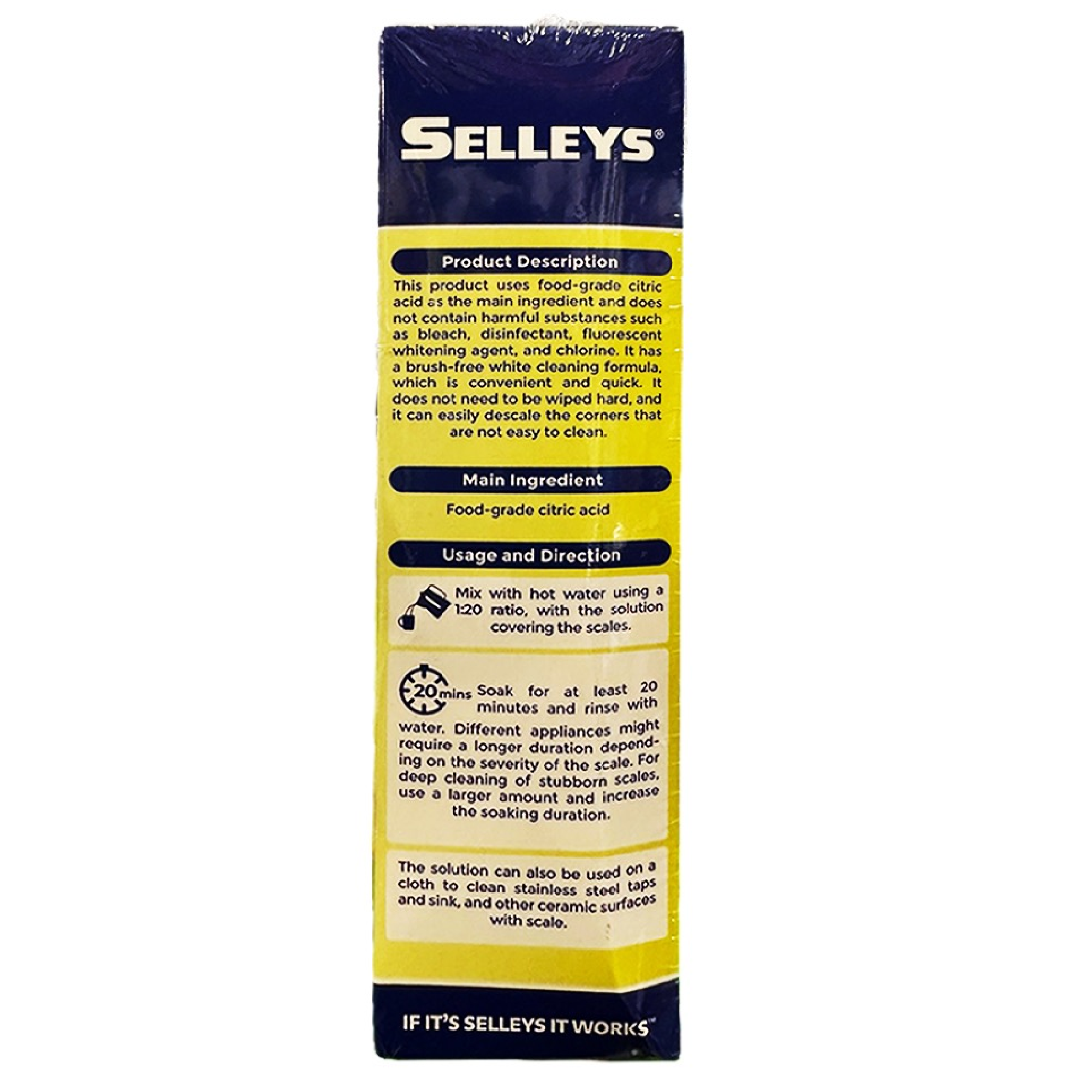Selleys FOODGRADE MULTI-PURPOSE DESCALER 10 Sachets/Pack