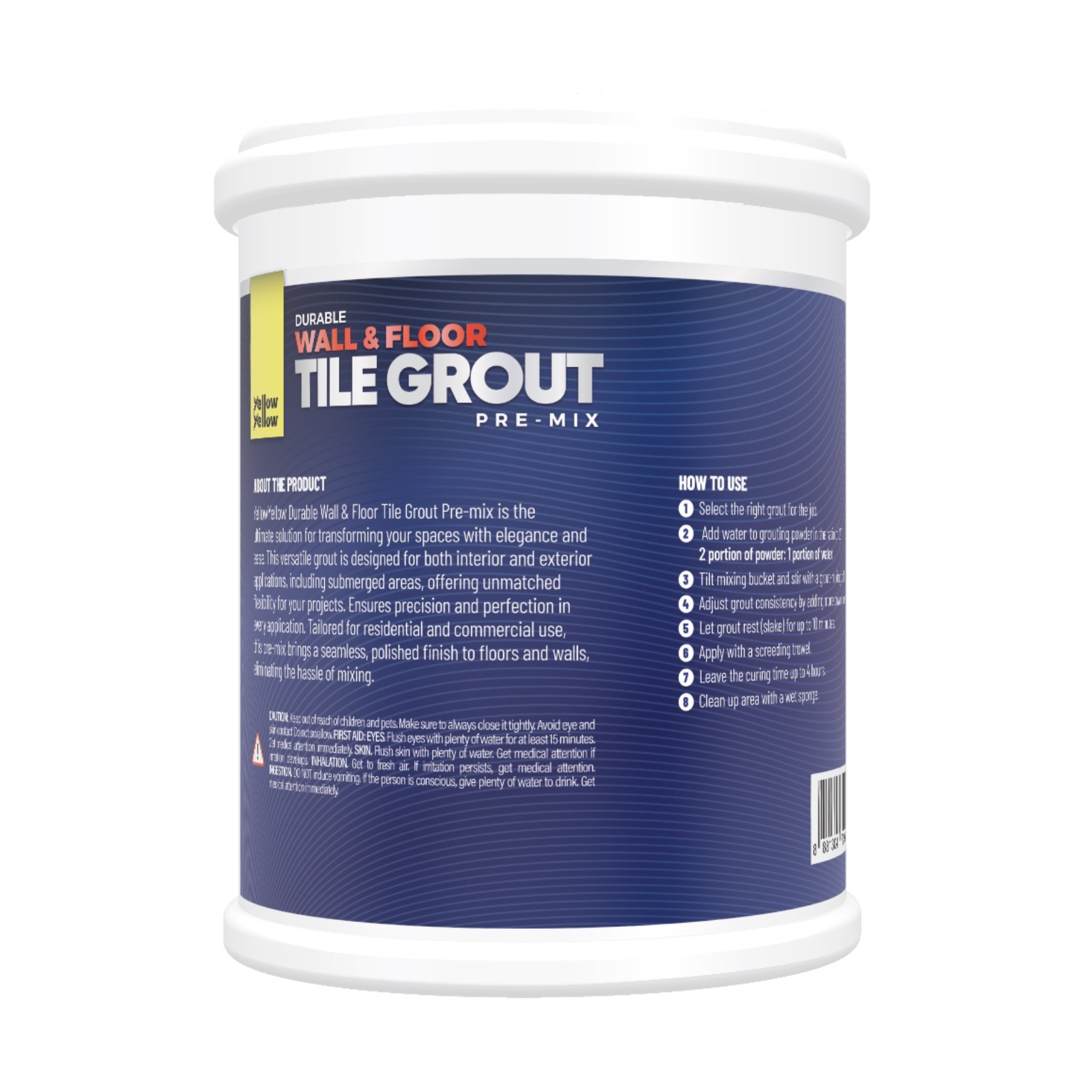 Yellowyellow Durable Wall & Floor Tile Grout PRE-MIX 1KG INTERIOR ...