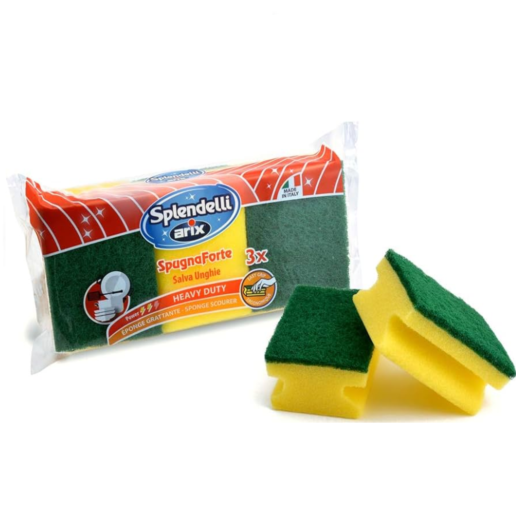 ARIX Splendelli EASY GRIP Micropore Heavy Duty Sponge Scourer 3PC/PACK