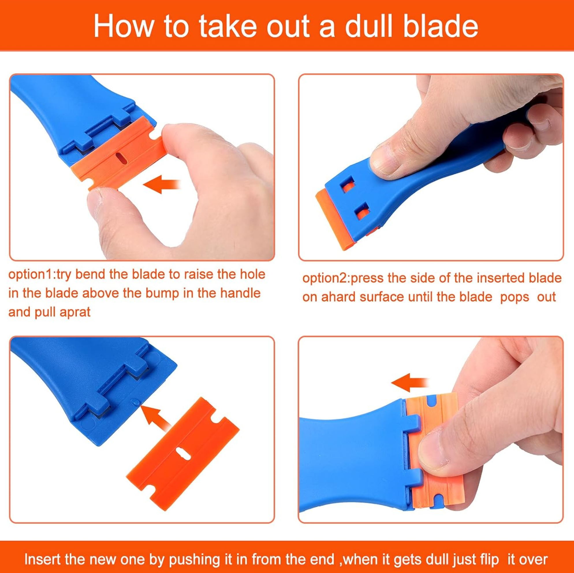 HardwareCity CLEANING Plastic Scraper DUO With 100 REFILLS
