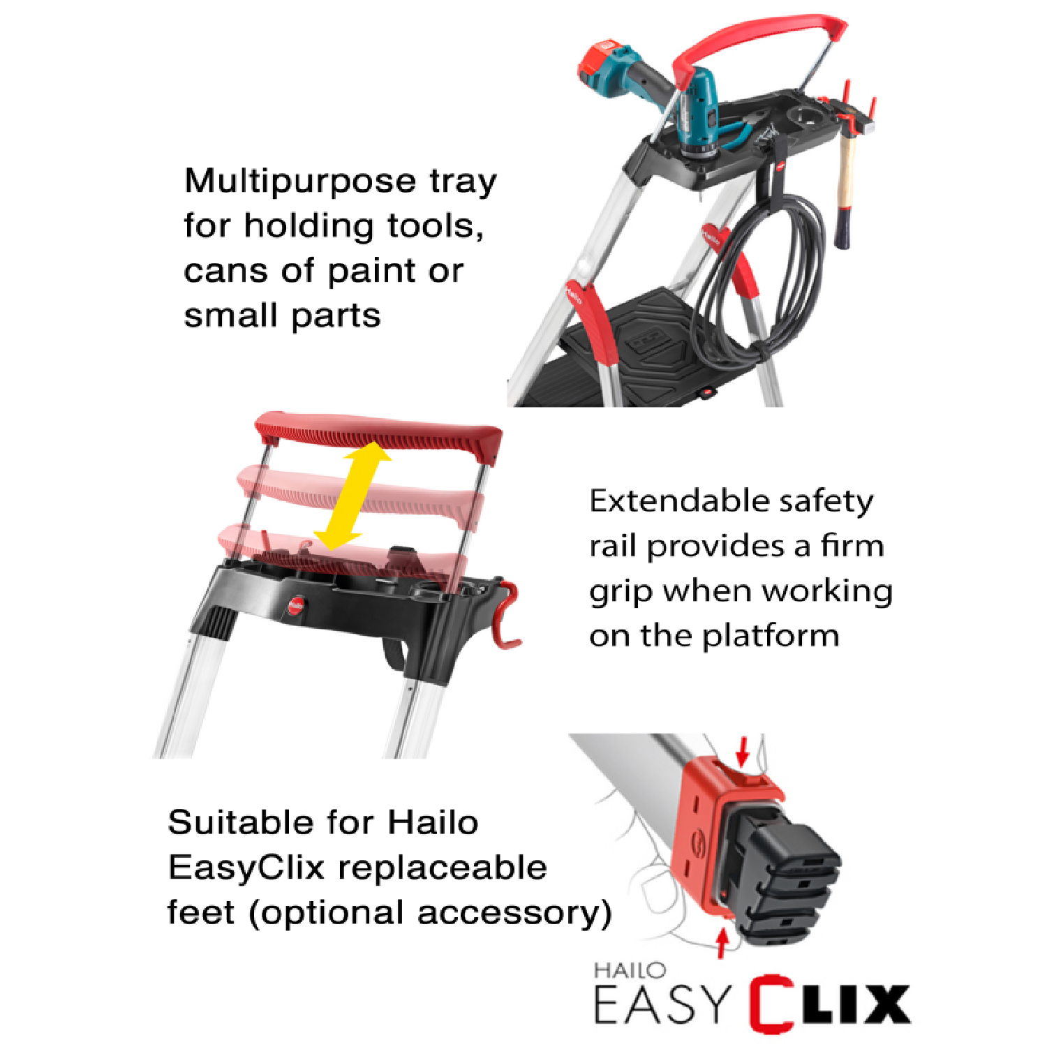 HAILO L100 TOPLINE Safety Ladder 8 STEPS