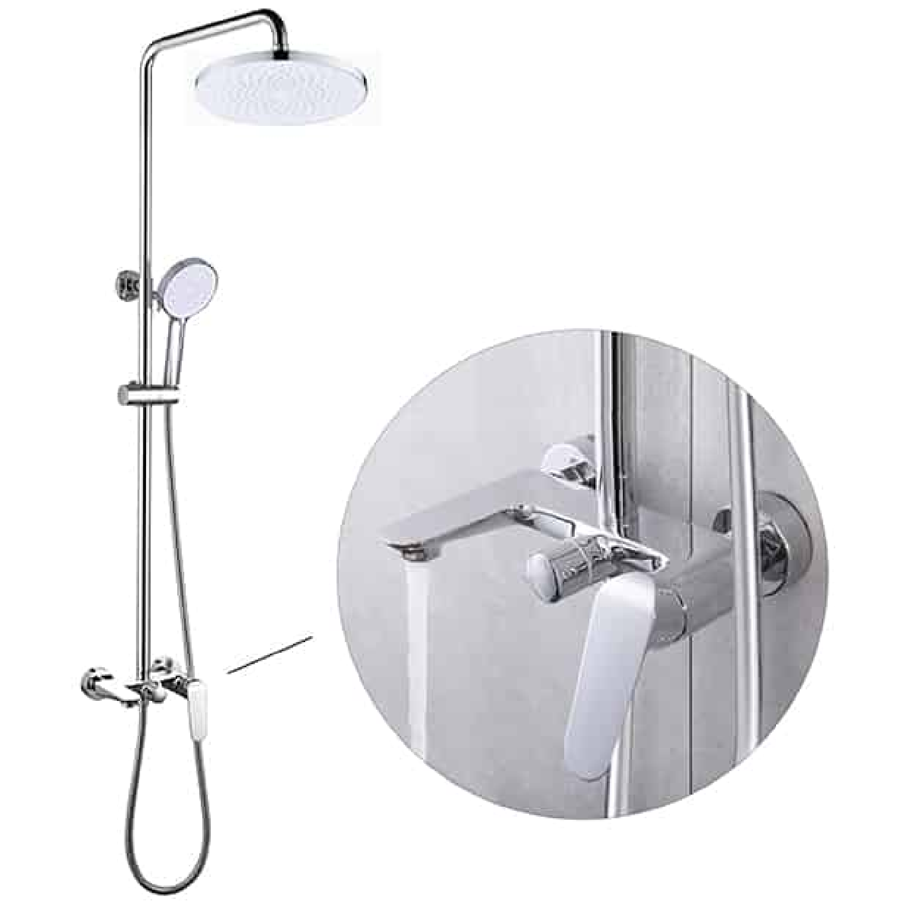 BLACK LABEL RAINSHOWER MIXER Chrome Finish PRS-3407.88