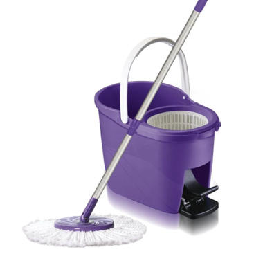 WHITE MAGIC NEW Spin Mop With Foot Press