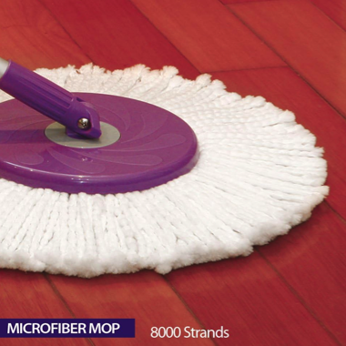 WHITE MAGIC NEW Spin Mop With Foot Press