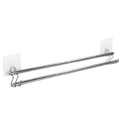 I-HOOK SUS304 Stainless Steel Double Towel Rail 70CM With NANO SUCTION ...